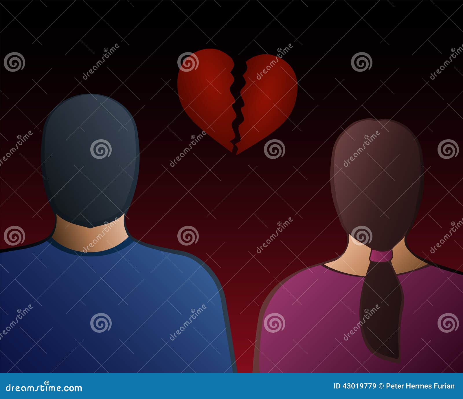 Immense chagrin de couples illustration de vecteur. Illustration of ...