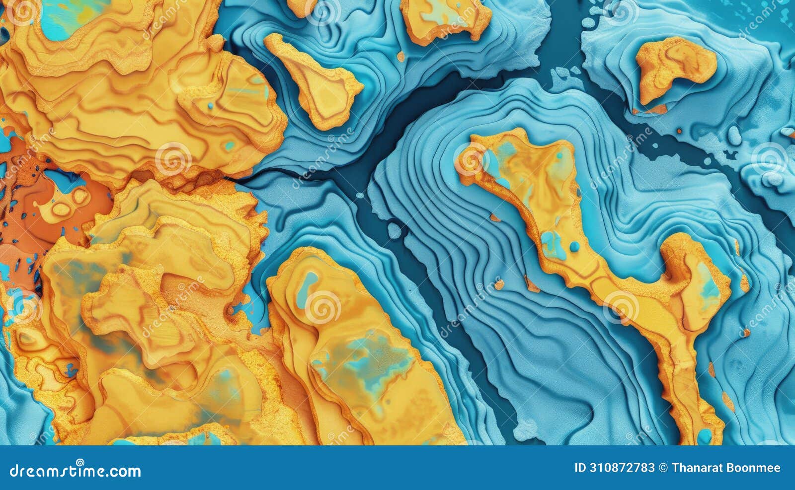 Immerse in a Contour Line Map-like Geological Abstract Background ...