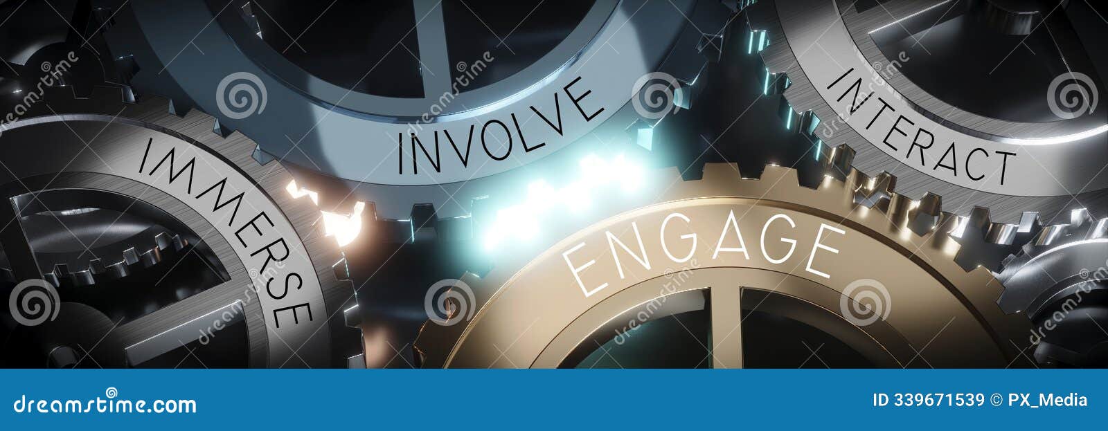 Engage Involve Participate Join Interact Collage Royalty-Free Stock ...