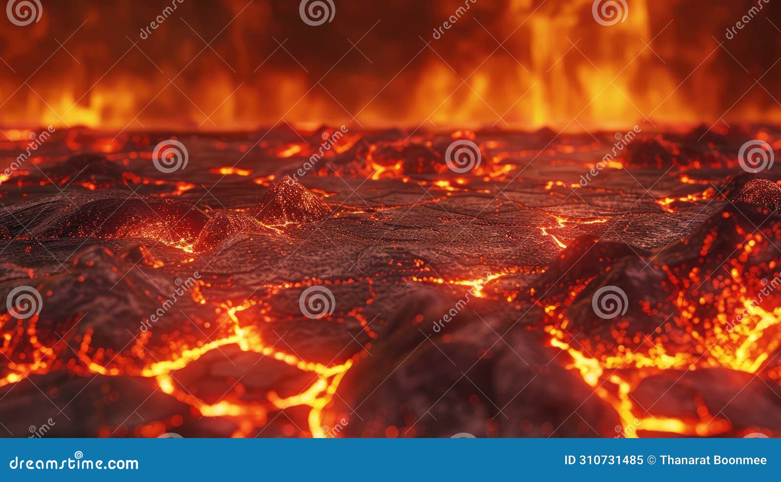 Immerse in the Intense Heat with a Hot Magma Background, a Fiery and ...