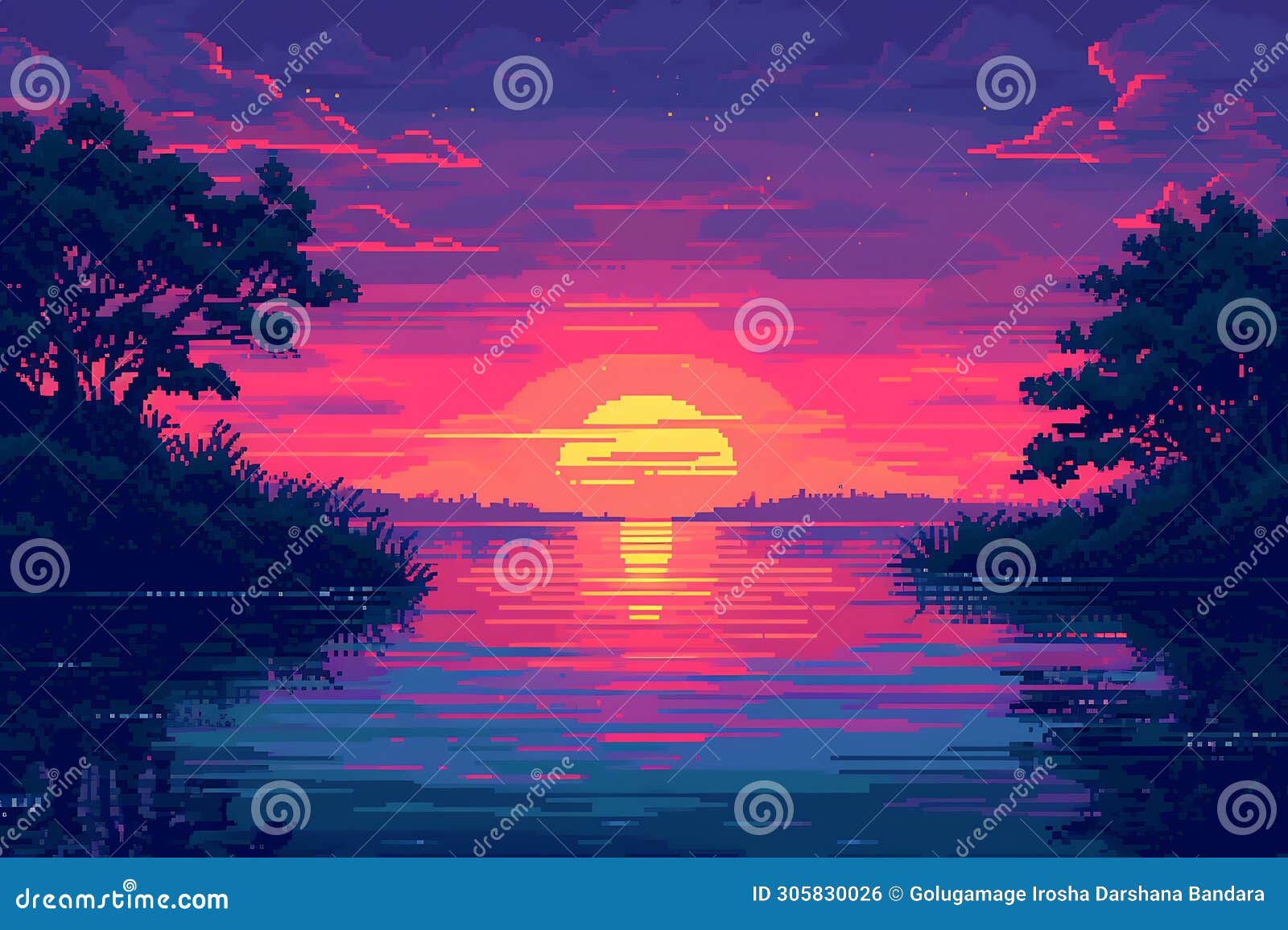 "Abstract Pixel Art Background - Nostalgic Dreamscapes in Multicolored ...