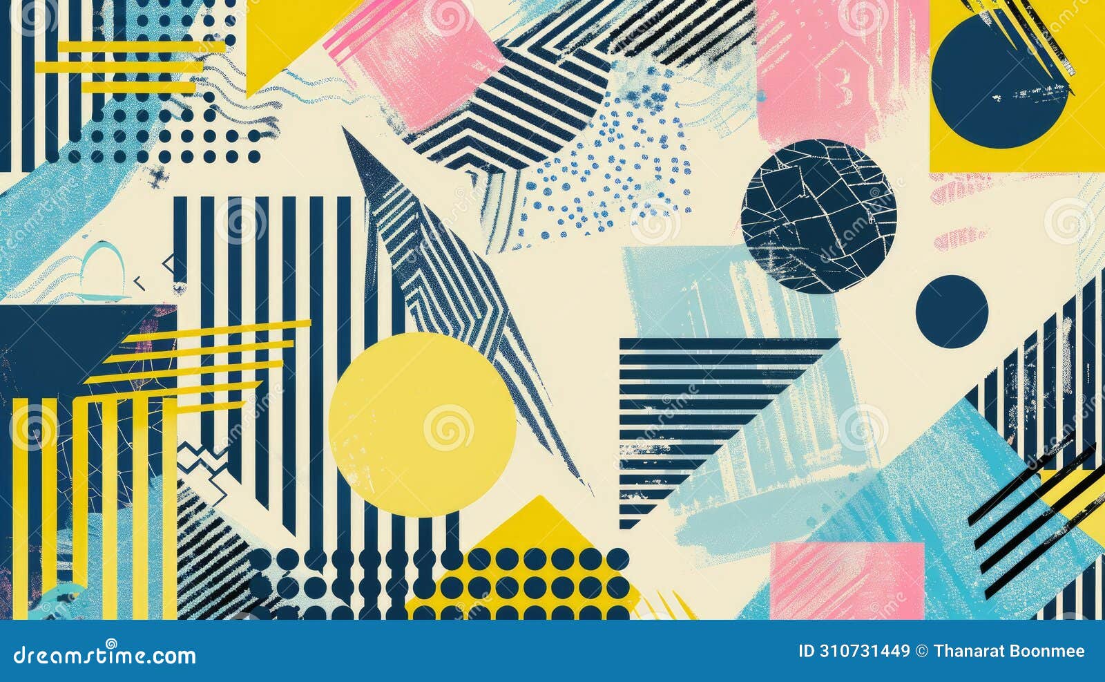 Immerse Yourself in an Aesthetic Geometric Background Featuring a Riso ...