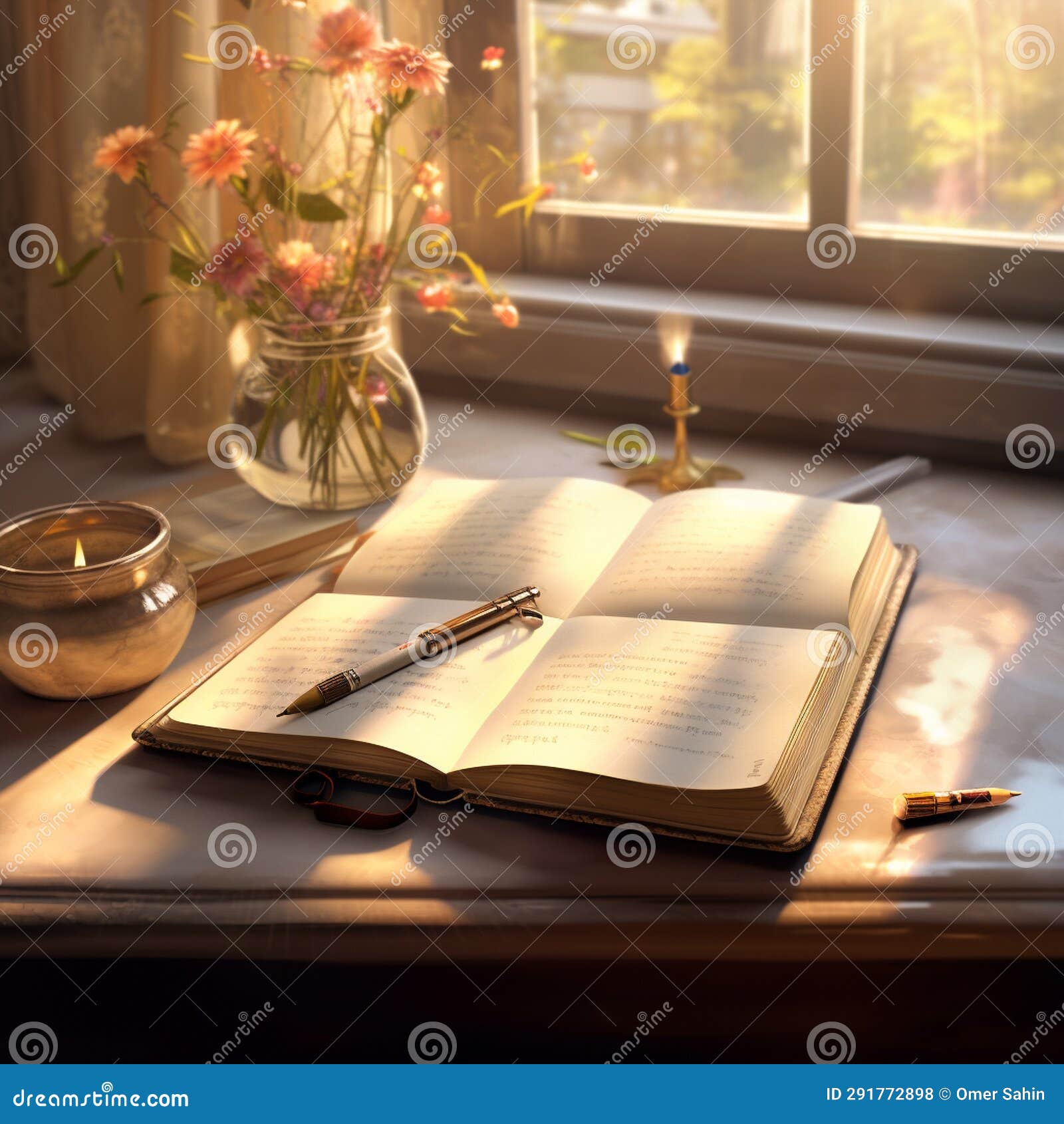 Wandering Thoughts: the Beauty of an Empty Page Stock Photo - Image of ...