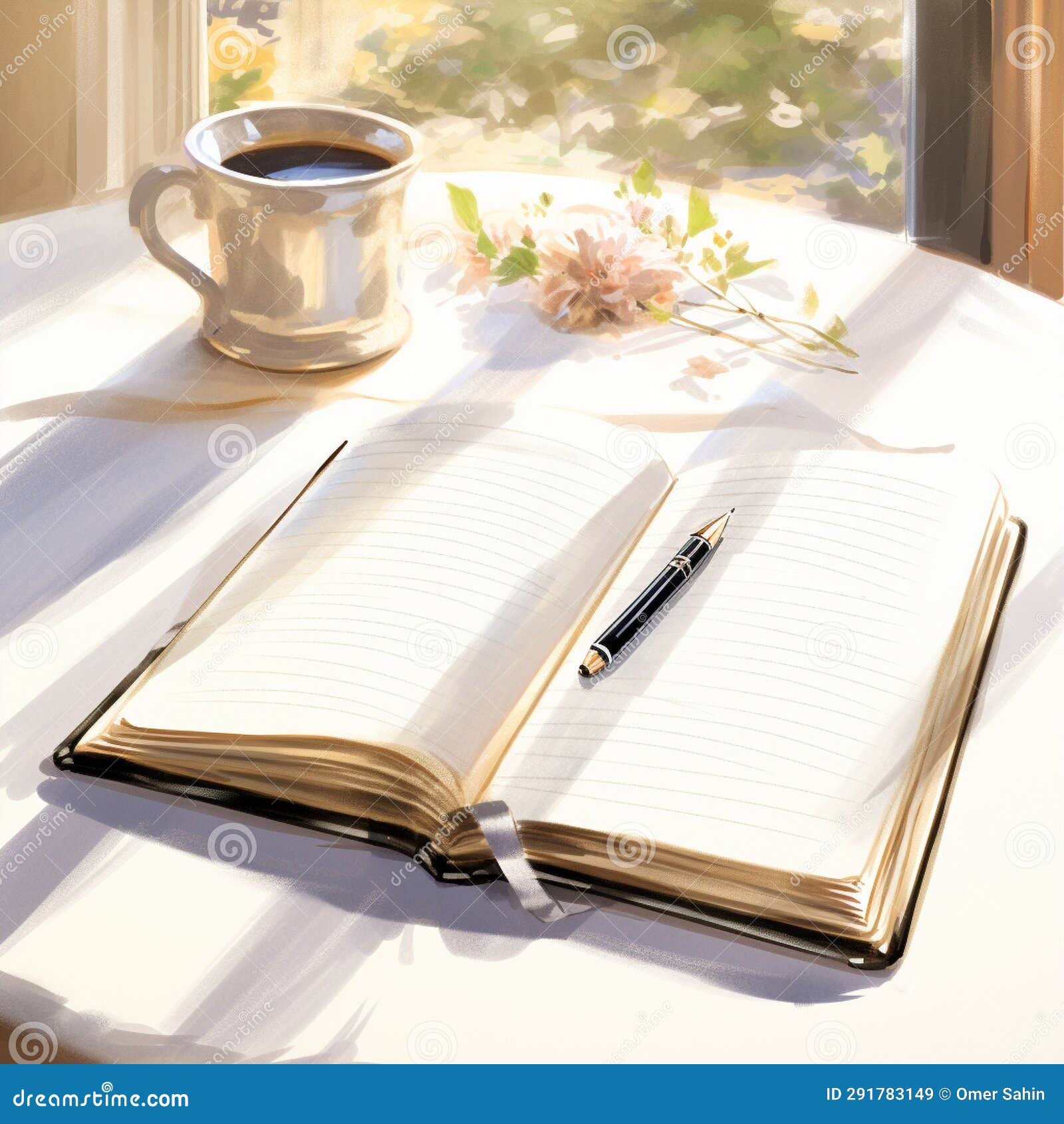 Wandering Thoughts: the Beauty of an Empty Page Stock Image - Image of ...