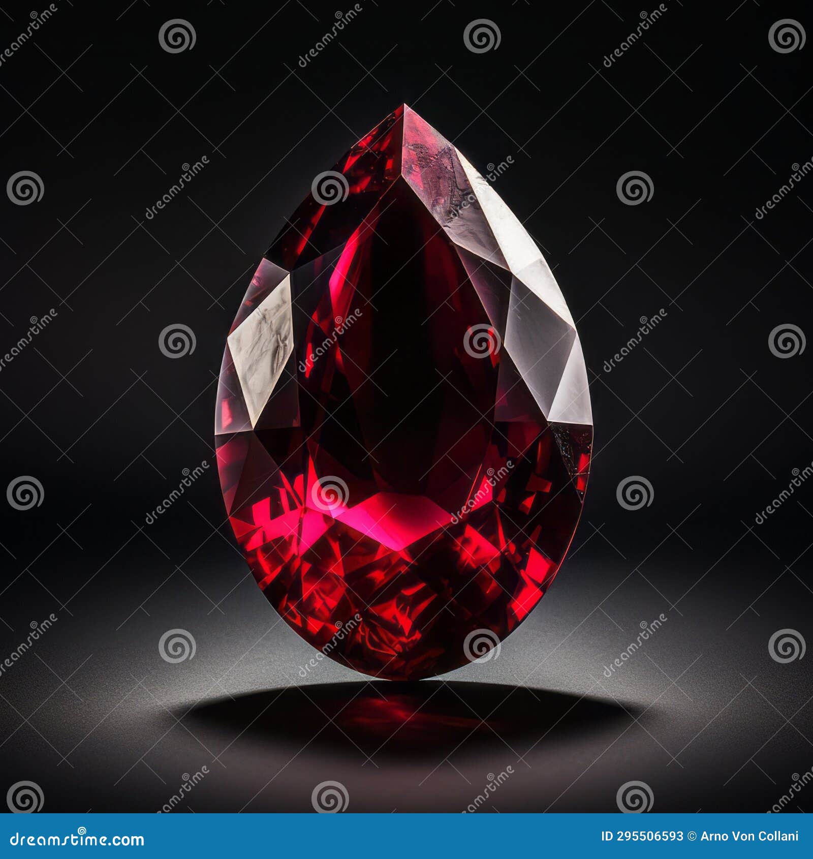 Radiant Ruby: a Captivating Gem on the Abyss of Black Stock ...
