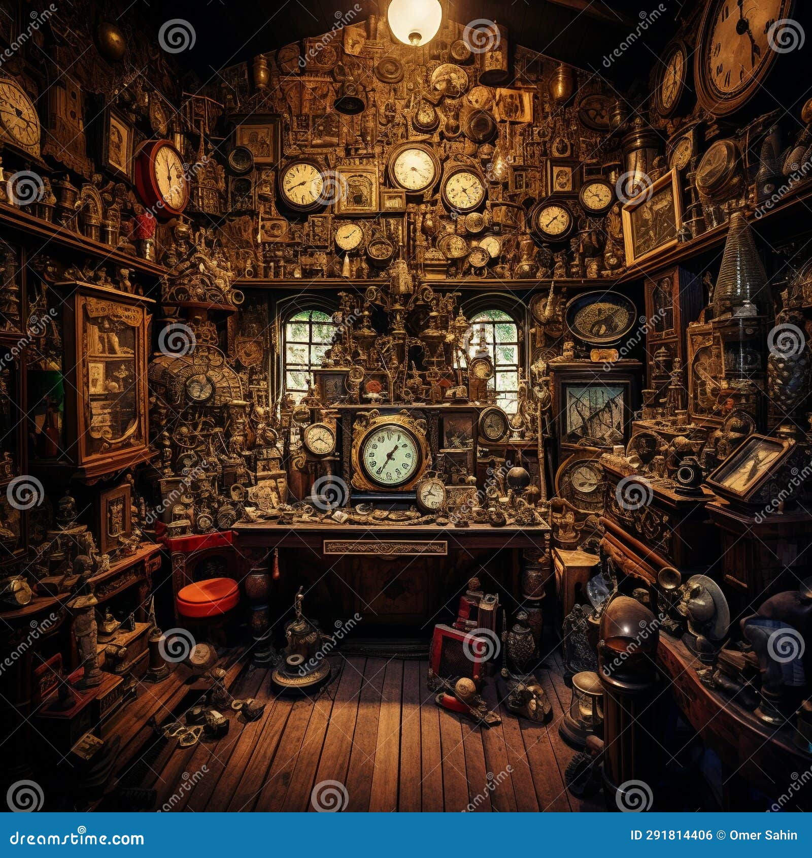 Cluttered Room Filled with Antique Objects Stock Photo - Image of dusty ...