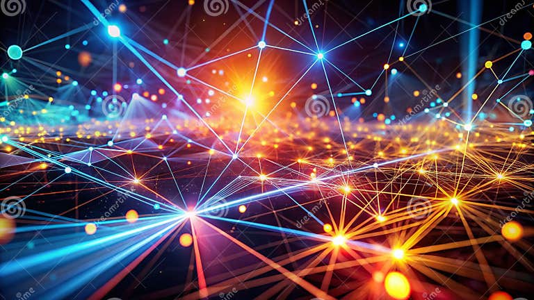 Dynamic Network Silhouette a Glowing Abstract Representation of Digital ...