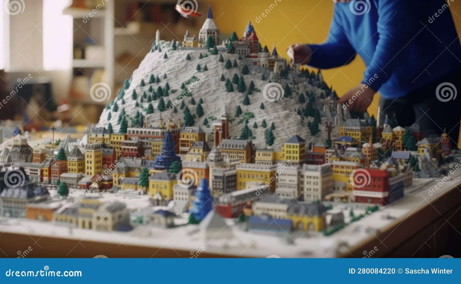 Blocktopia: an Epic LEGO Adventure Stock Illustration - Illustration of ...