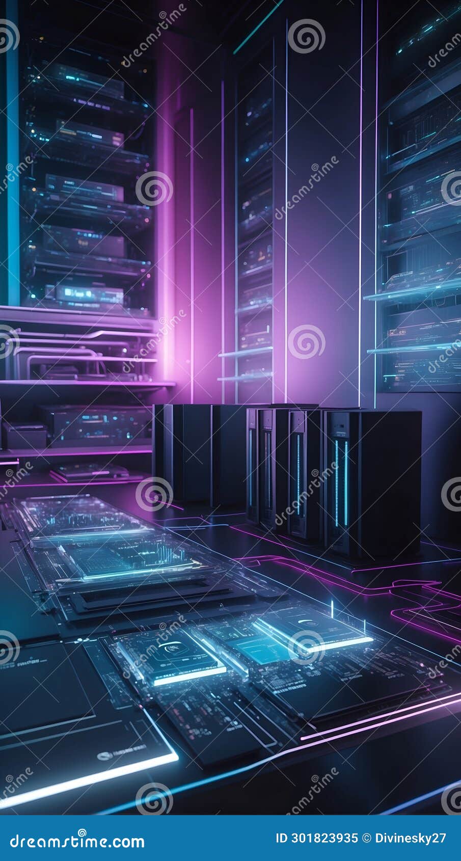 DataZen Spectrum Vision: Painting Tomorrow's Vivid Data Landscape. AI Generate Stock Image ...