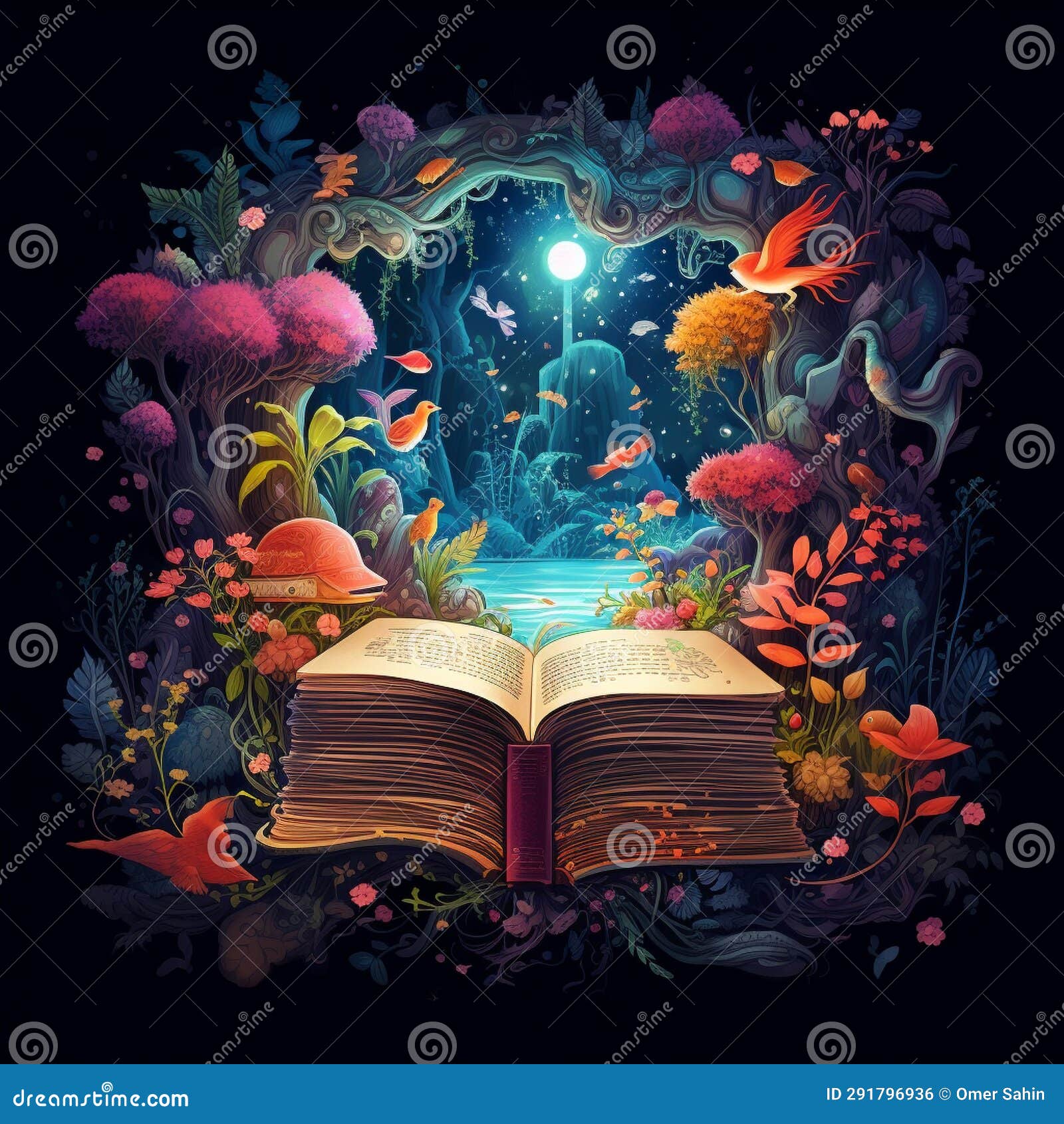 Empty Journal in Dreamlike Setting Stock Photo - Image of surreal ...