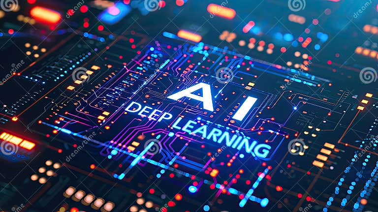 Algorithmic Symphony: AI, LLM, and Deep Learning in Concert Stock Photo ...