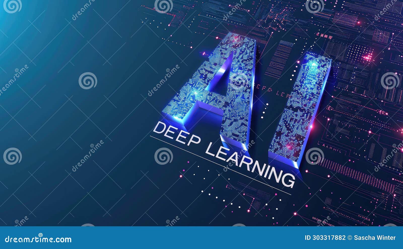 Algorithmic Symphony: AI, LLM, and Deep Learning in Concert Stock Photo ...