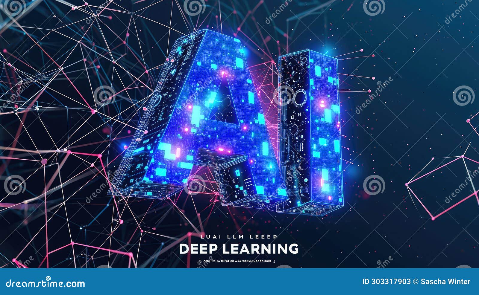 Algorithmic Symphony: AI, LLM, and Deep Learning in Concert Stock Image ...