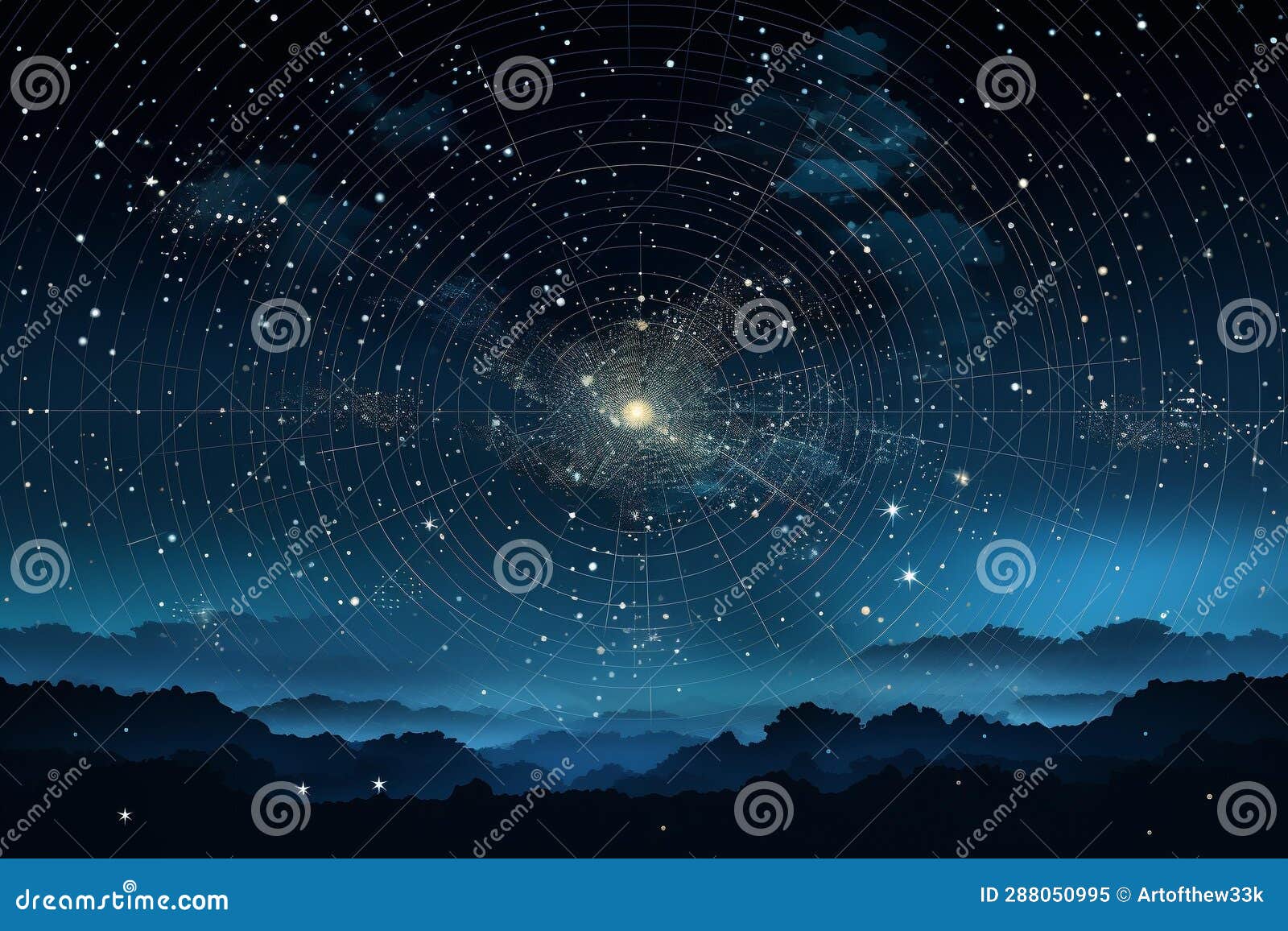 Celestial Symphony: a Captivating Night Sky with Stellar Constellations ...