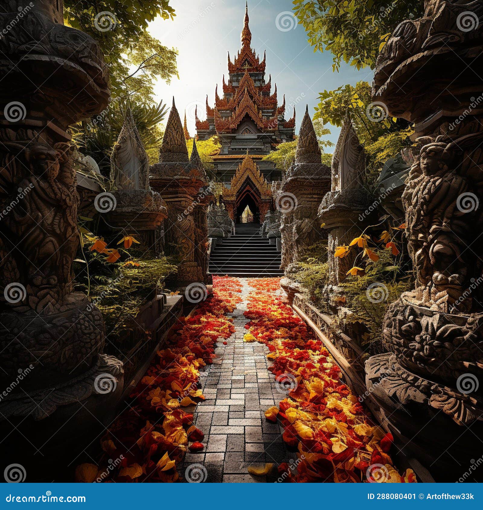 Mystical Pathways: a Captivating Religious Pilgrimage Stock ...