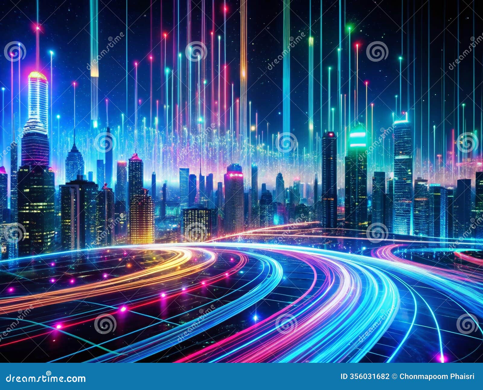 Immerse Yourself in a Futuristic Coding Landscape a Panoramic ...