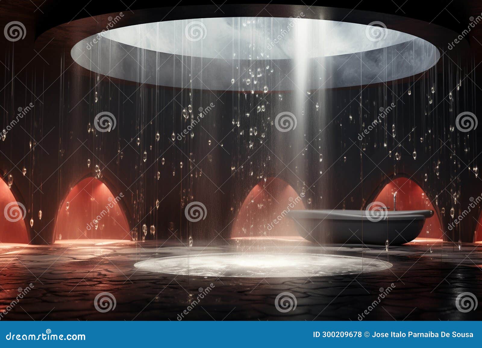 Immerse Yourself in a Futuristic Spa Where Stock Illustration ...