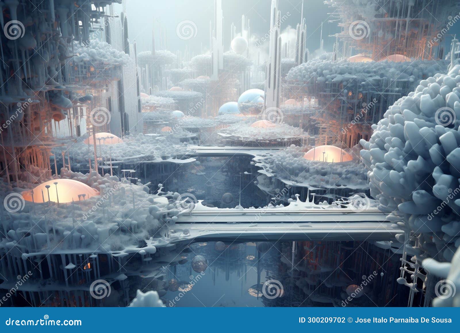 Immerse Yourself in a Futuristic Spa Where Stock Illustration ...