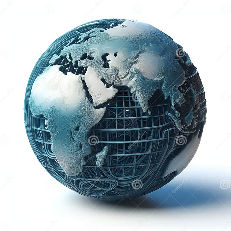 Advanced Hi-Tech Globe: the World at Your Fingertips, Generative AI ...