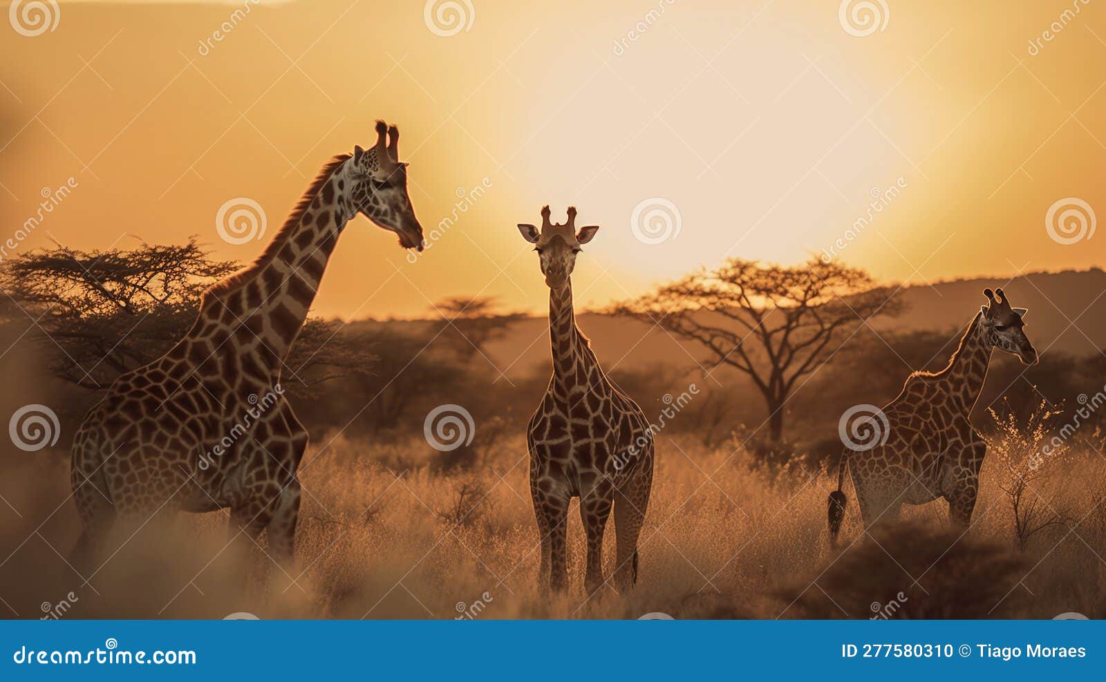 Immerse Yourself in the Harmonious Rhythm of Multiple Giraffes As they ...