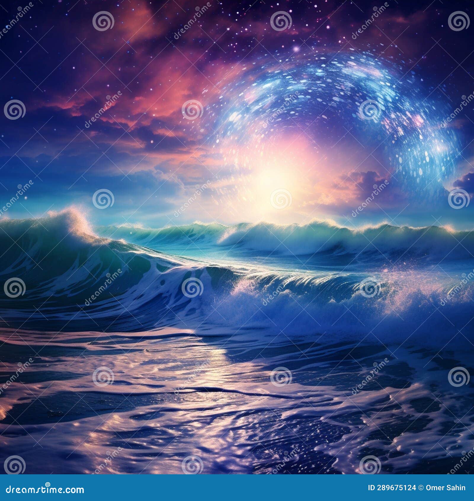 Surfing the Cosmic Waves stock photo. Image of experience - 289675124