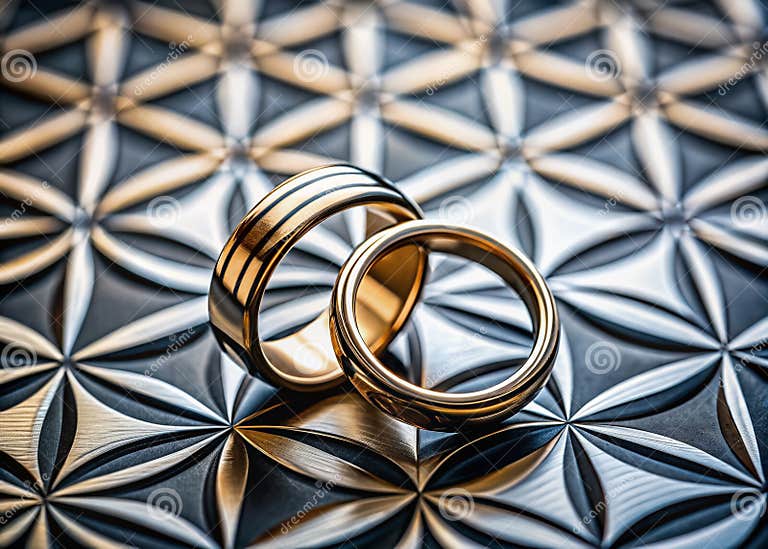 Stunning Minimalist Ring Optical Illusion Seamless Pattern Background a ...