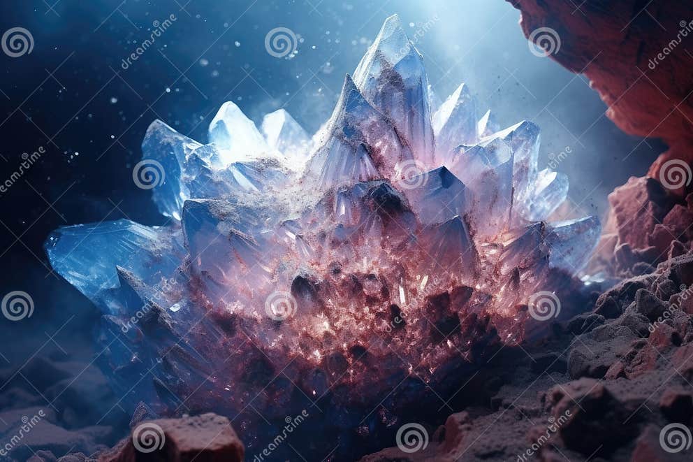 Crystalline Formations Patterns and Delicate Structures. Generative AI ...