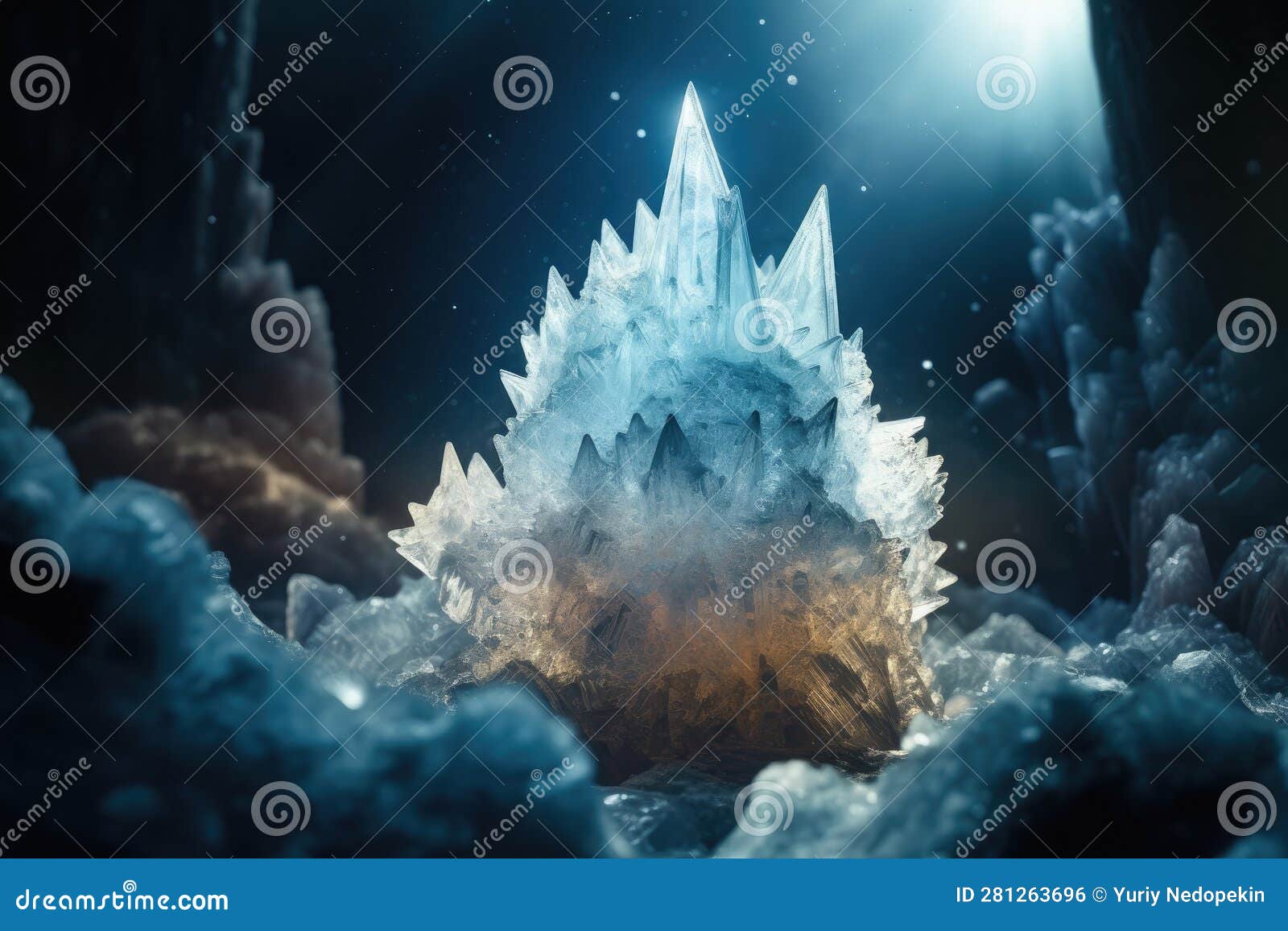 Crystalline Formations Patterns and Delicate Structures. Generative AI ...