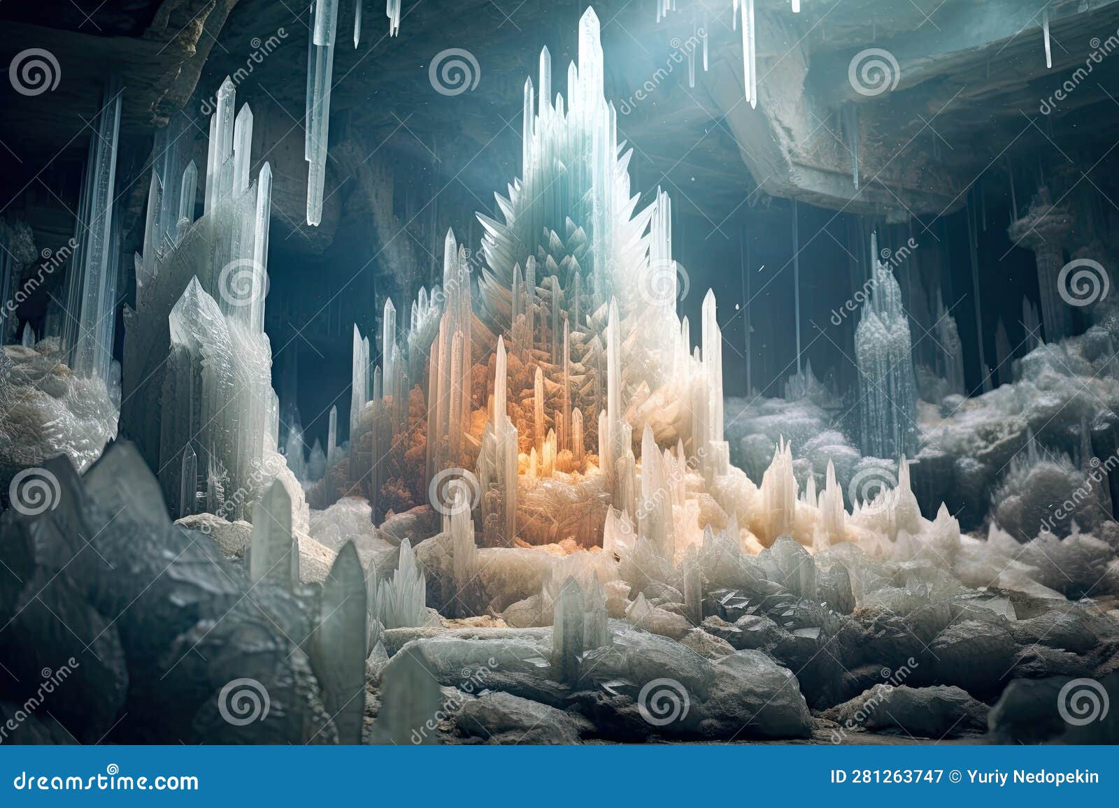 Crystalline Formations Patterns and Delicate Structures. Generative AI ...