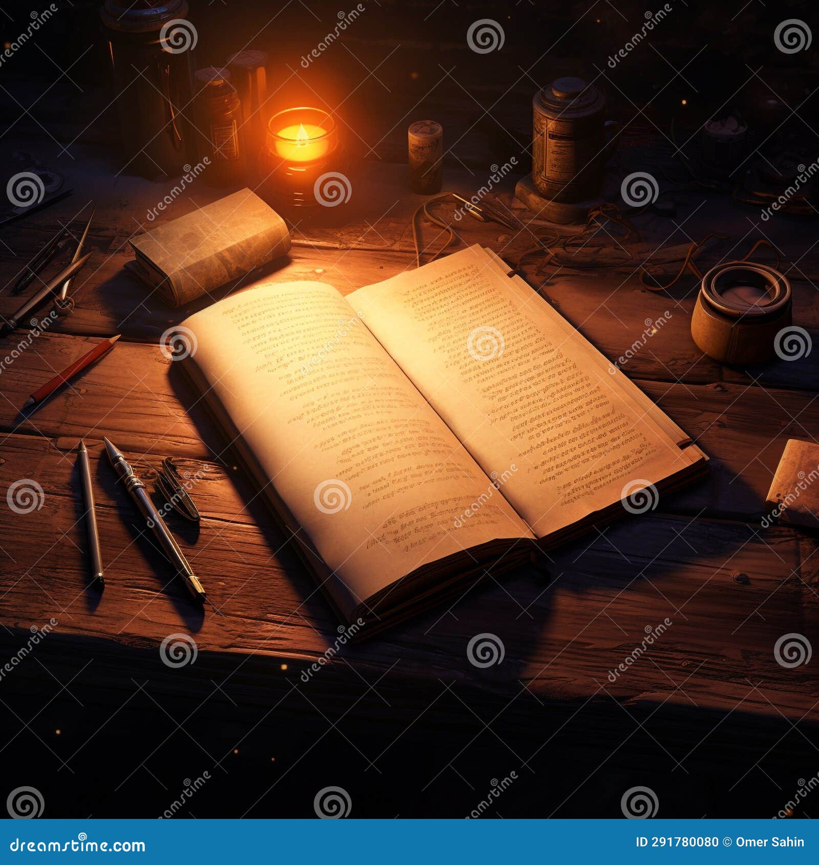 Empty Journal with Eerie Ambiance Stock Photo - Image of captured ...