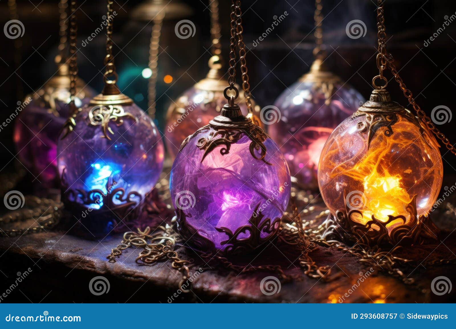 Arcane Crystal Orbs, Containing Trapped Magical Entities with Untold ...