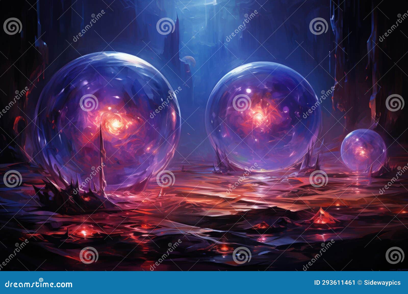 Arcane Crystal Orbs, Containing Trapped Magical Entities with Untold ...