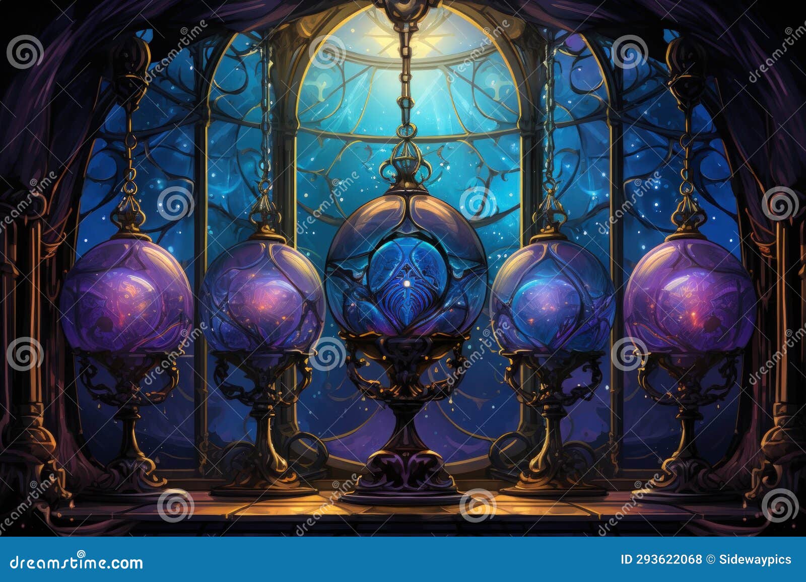 Arcane Crystal With Futuristic Rune Circuits Royalty-Free Stock ...