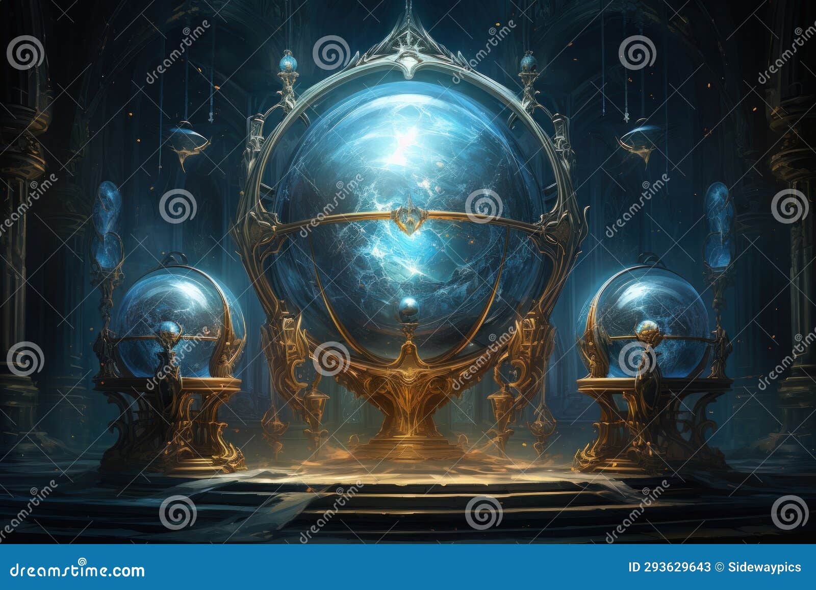 Arcane Crystal With Futuristic Rune Circuits Royalty-Free Stock ...