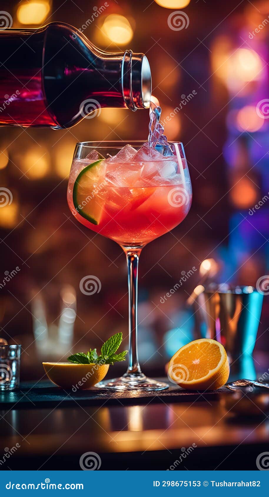 A Visual Symphony of Mixology Mastery Generative AI Stock Image - Image ...