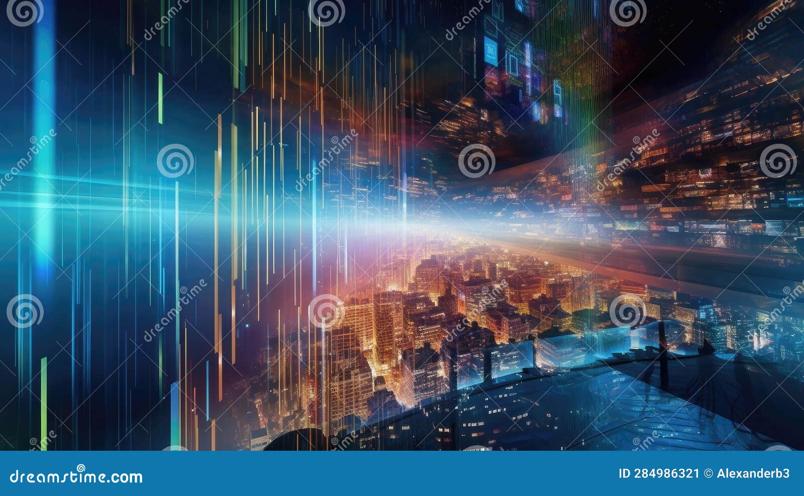 Futuristic Internet Data Stream Captivating Image in Ultra High Quality ...