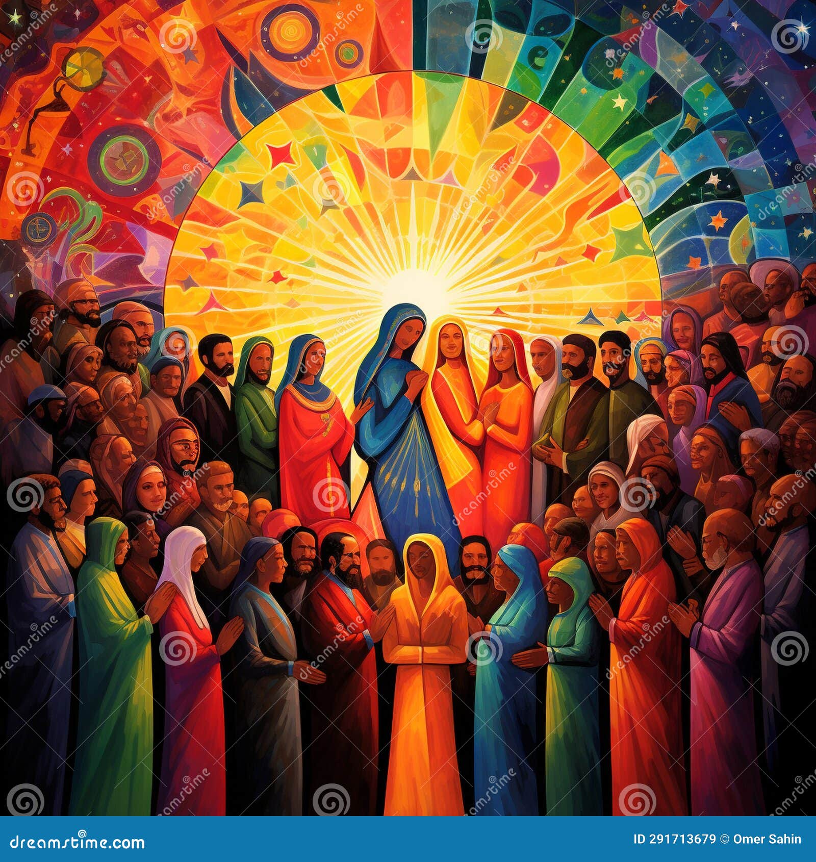 Harmony of Devotion: Interfaith Celebration Stock Image - Image of ...