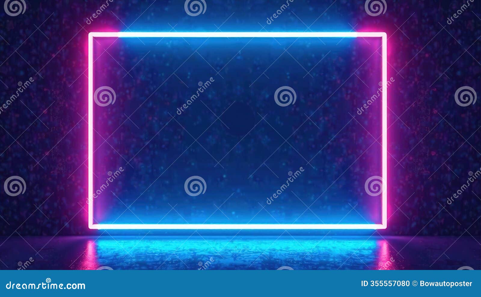 Electrifying Blue Neon Frame A Glowing Abstract Background Design For ...
