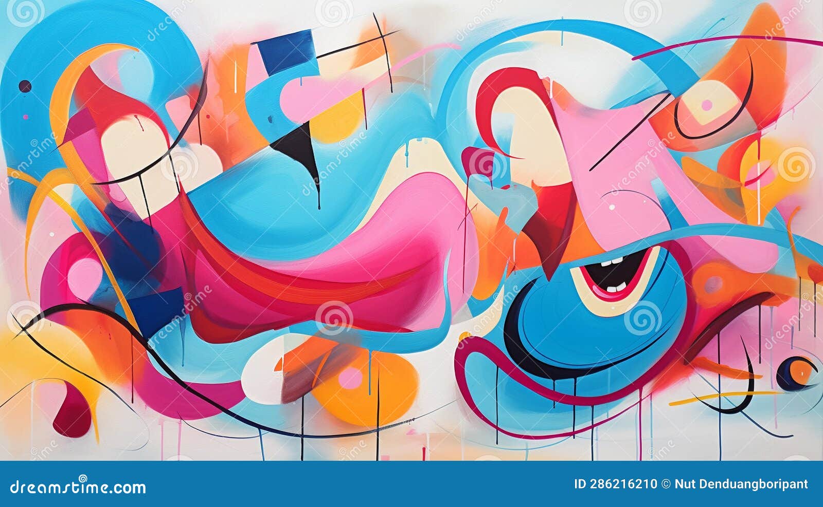 Euphoric Expressions: Abstract Joy Stock Illustration - Illustration of ...