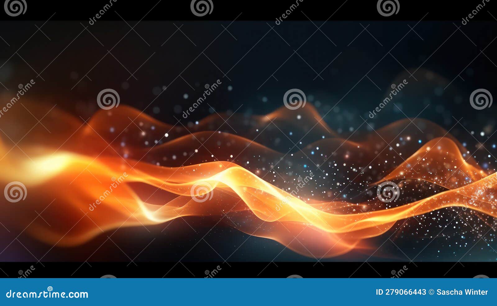 Radiant Flux: Abstract Futuristic Background with Dynamic Orange Neon ...