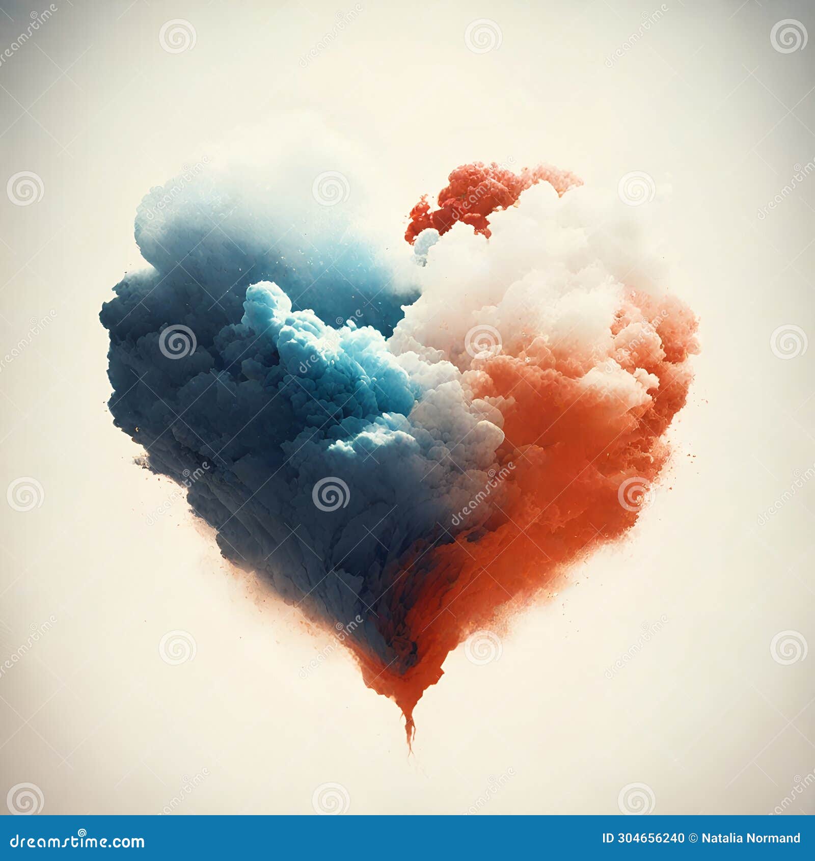 Explosive Passion: Dynamic Illustration of a Bursting Heart Stock ...