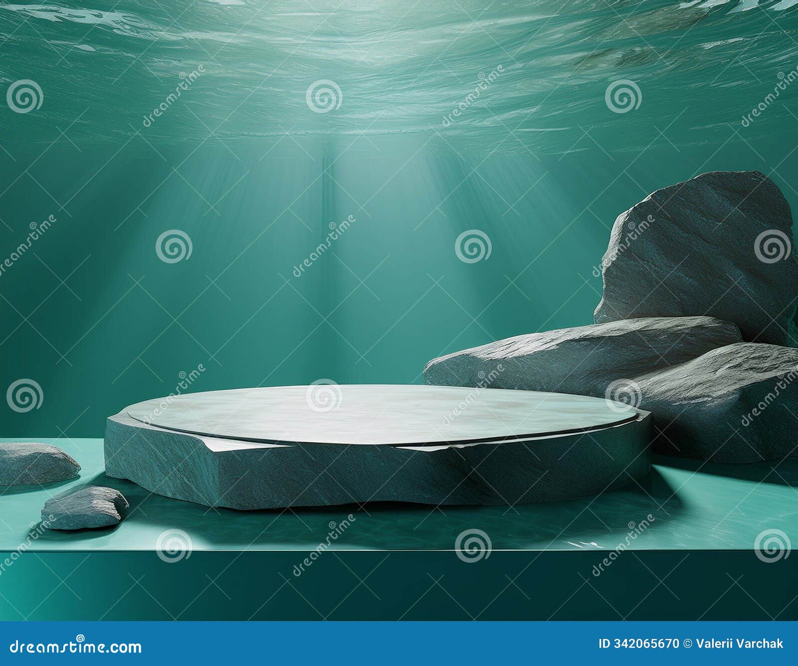 Underwater Product Presentation Concept: Water Caustic on Stone ...