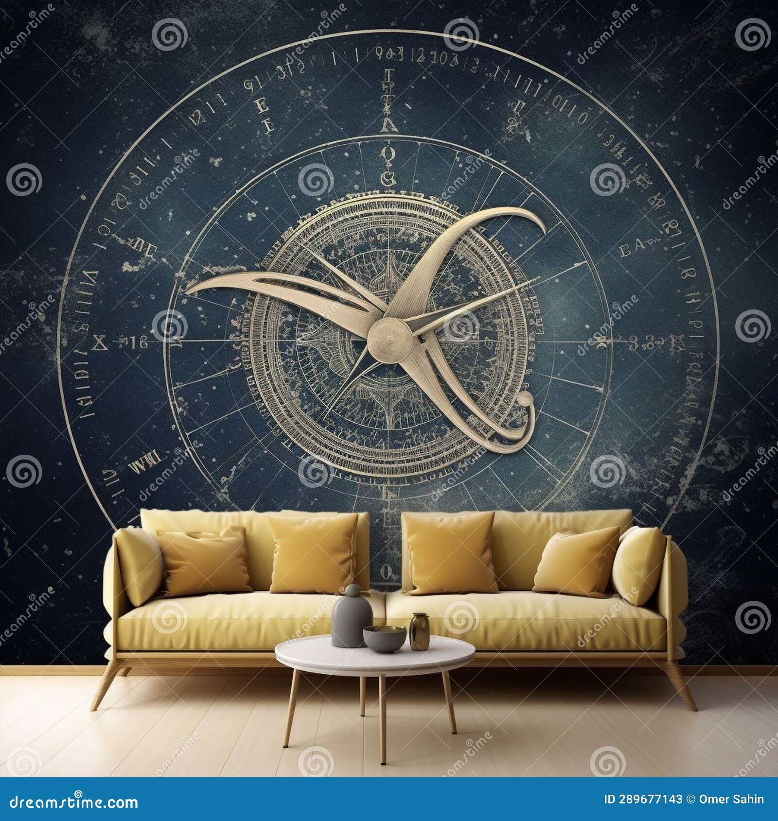 Celestial Compass Wallpaper Stock Image - Image of cosmic, compass ...