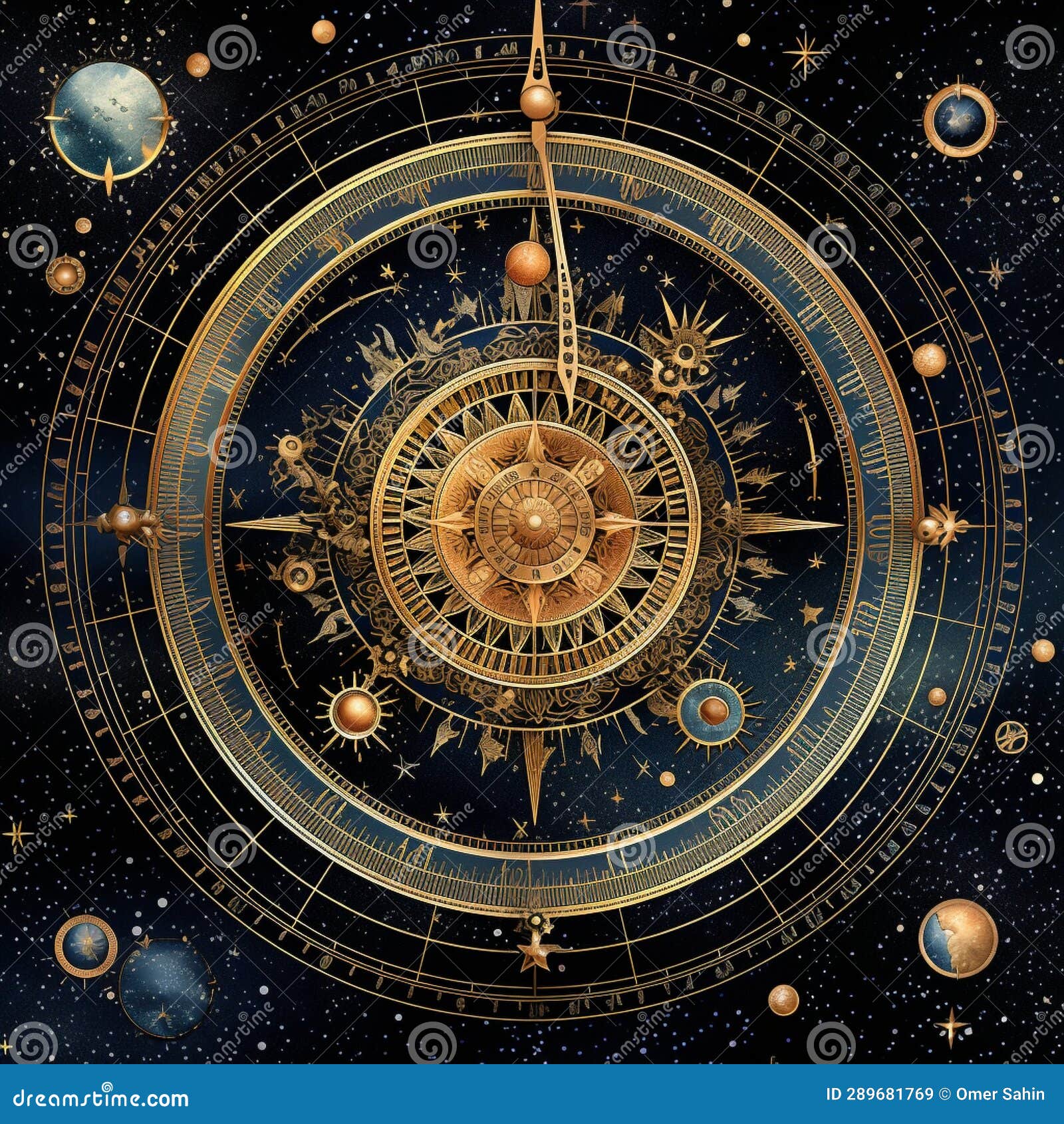 Celestial Compass Wallpaper Stock Image - Image of vastness, stars ...