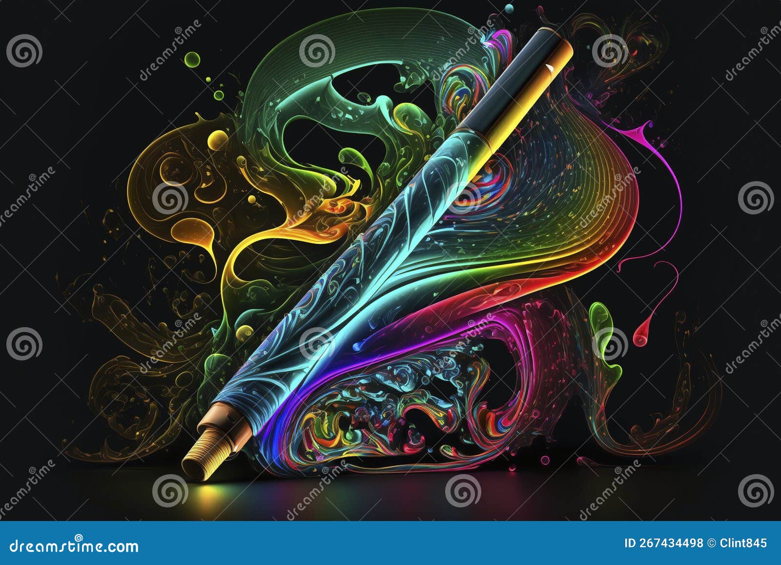 Quantum Wavetracing: Vivid Colorful Object - AI Generated Abstract Art ...