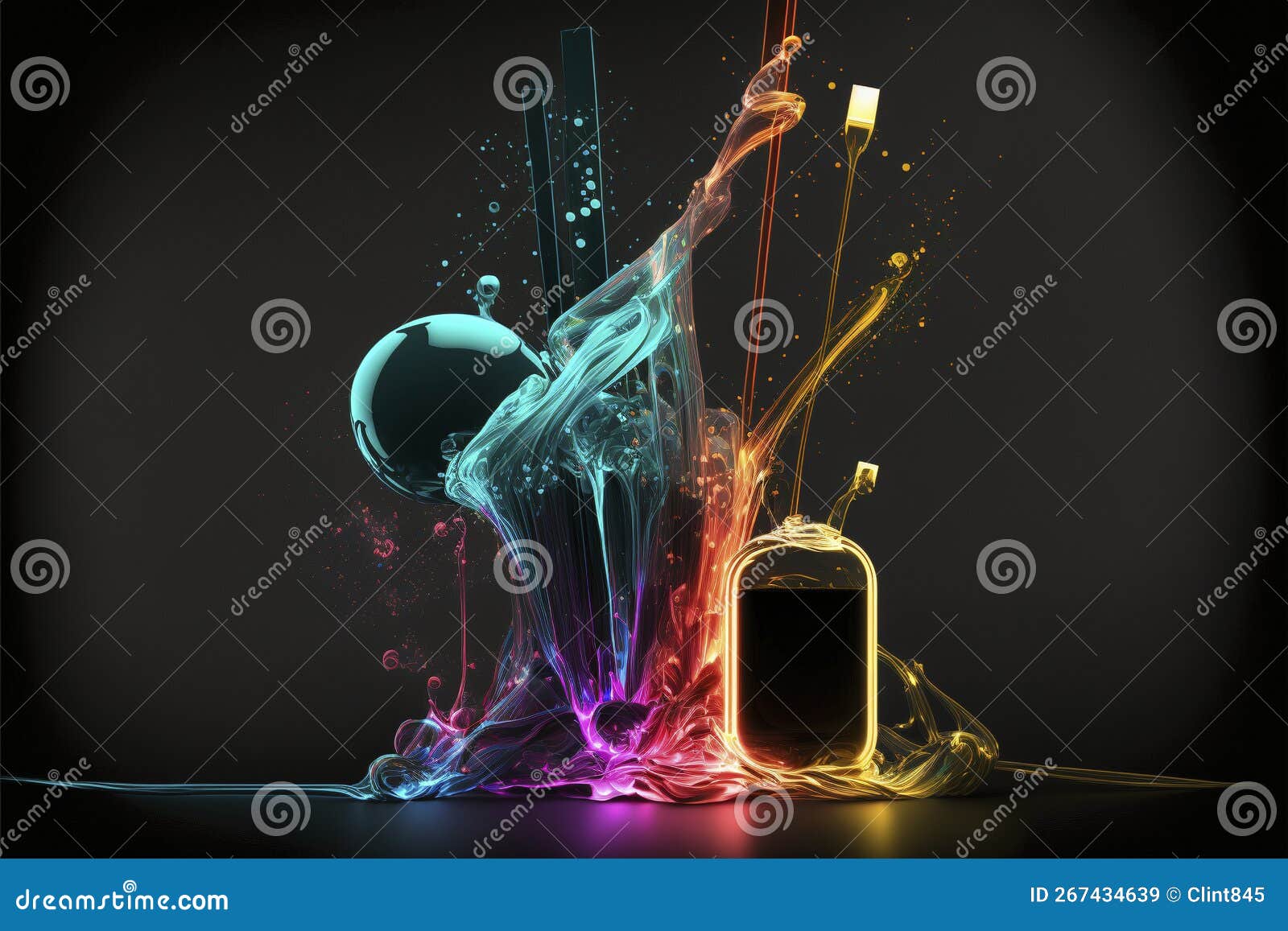 Quantum Wavetracing: Vivid Colorful Object - AI Generated Abstract Art ...