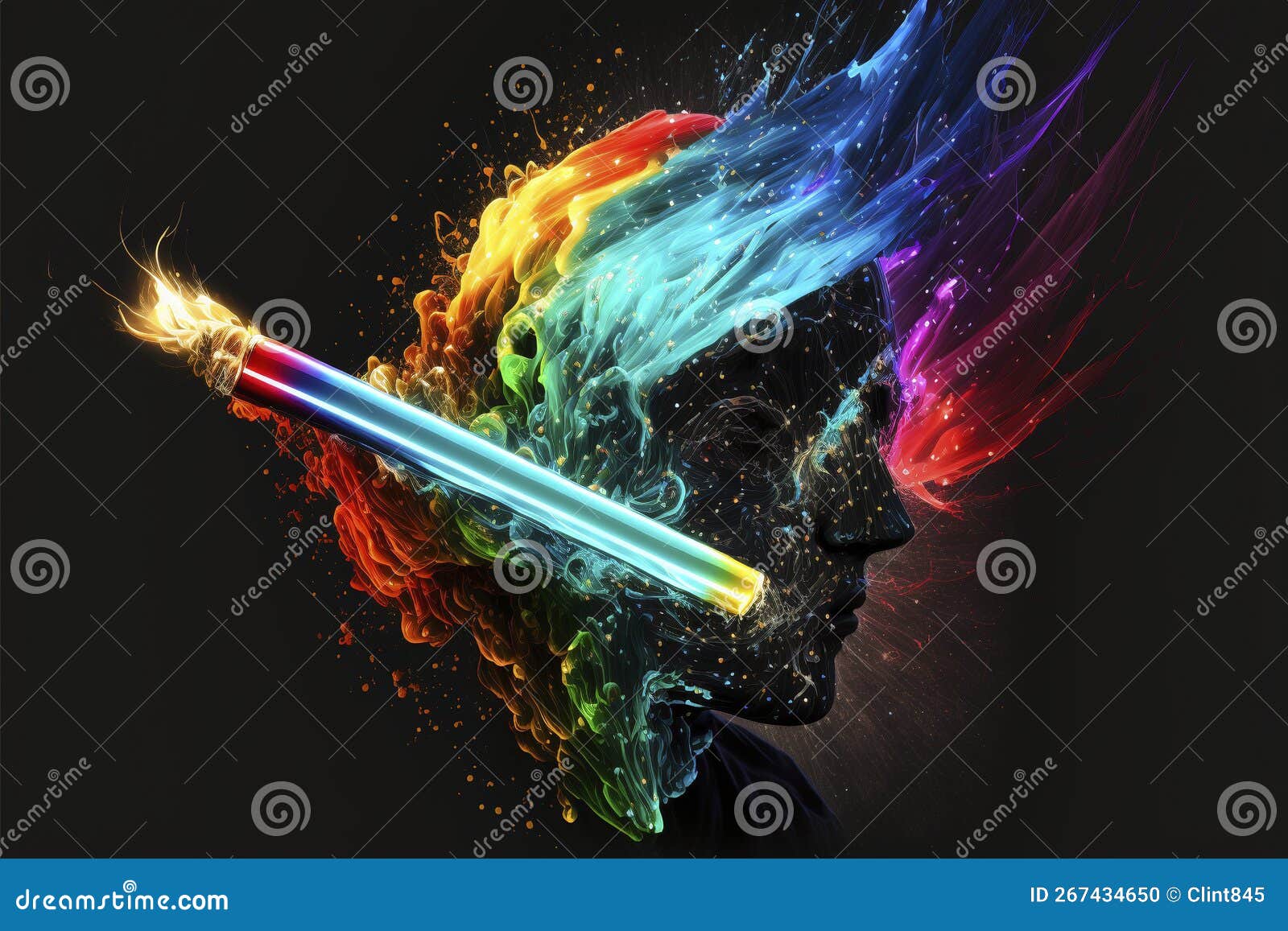 Quantum Wavetracing: Vivid Colorful Object - AI Generated Abstract Art ...