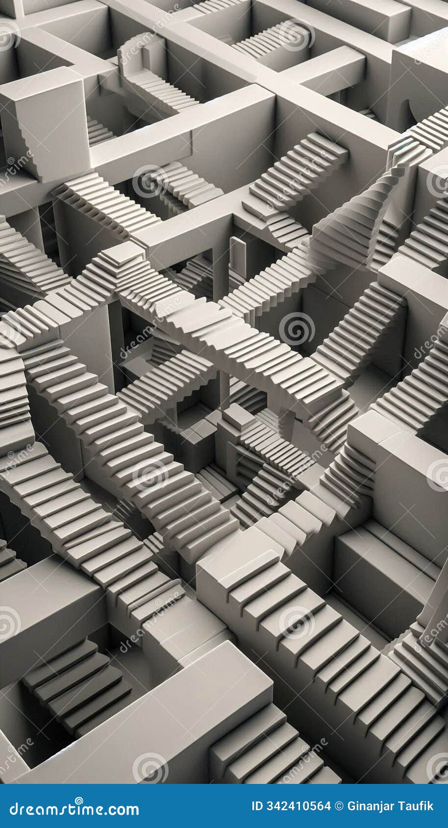 A Putty Paradox: Escher S Impossible Staircase Stock Illustration ...