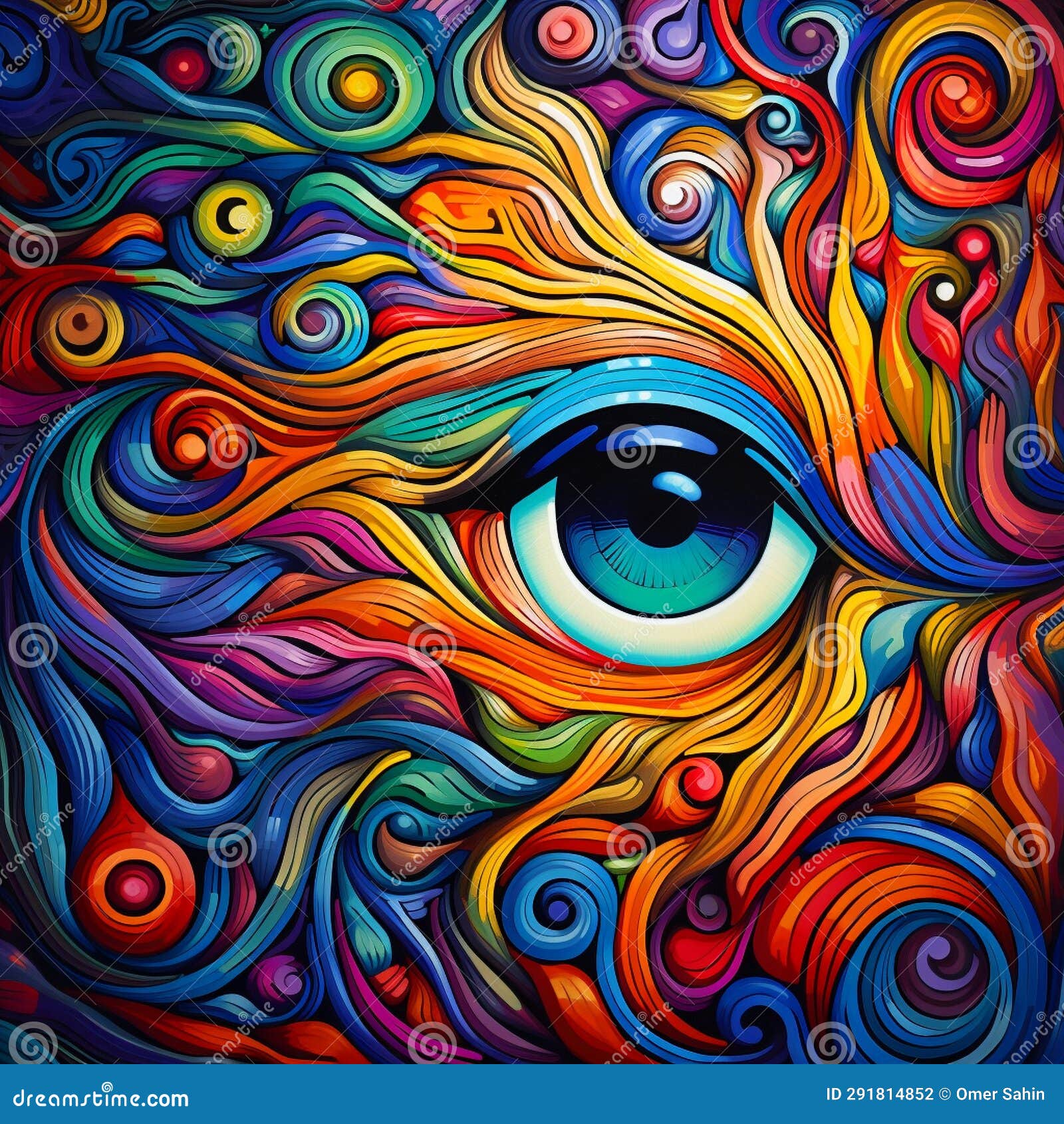 Abstract Pulsating Patterns in a Vibrant Art Style Stock Photo - Image ...