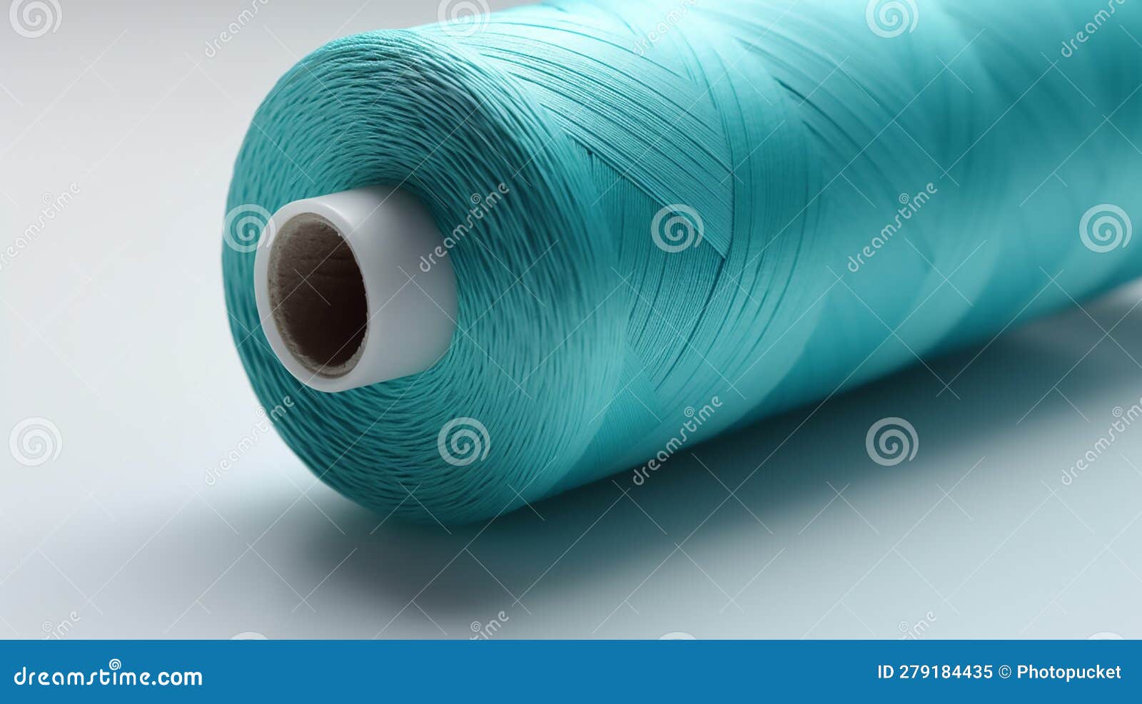 Aqua Blue Sewing Thread Coils Stock Illustration - Illustration of ...